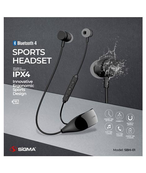 Sigma Elite Class Sport Headset Black - (SBH-1) Price in Pakistan ...