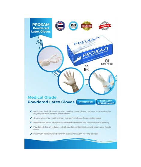 Proxam Powdered Latex Examination Gloves Medium Size Price in Pakistan ...